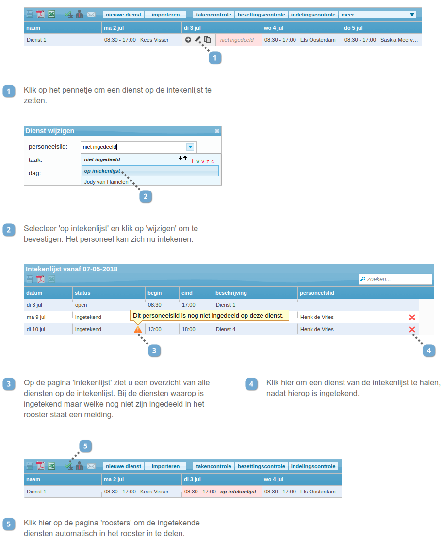 Openstaande diensten – TactiPlan Helpdesk